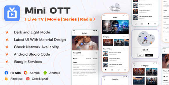 Mini OTT v2.0 - Live TV, Streaming, Movie, Radio App Source