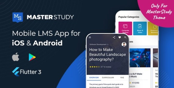 MasterStudy LMS Mobile App v2.2.8 - Flutter iOS & Android App Source