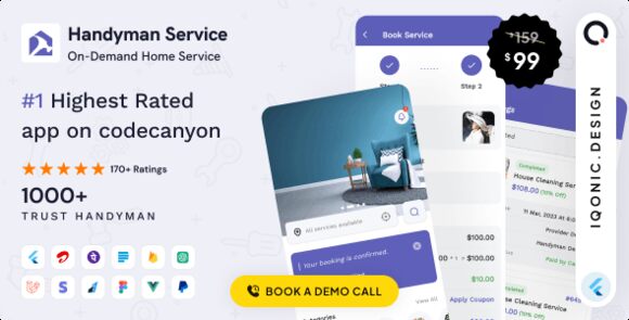 Handyman Service v11.14.3 - On-Demand Home Service Flutter App with Complete Solution + ChatGPT ...