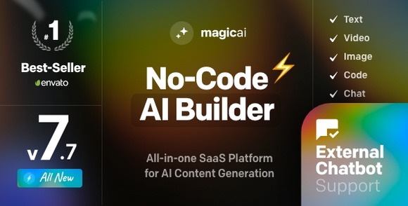 MagicAI v9.6 Nulled - OpenAI Content, Text, Image, Video, Chat, Voice, and Code Generator as ...