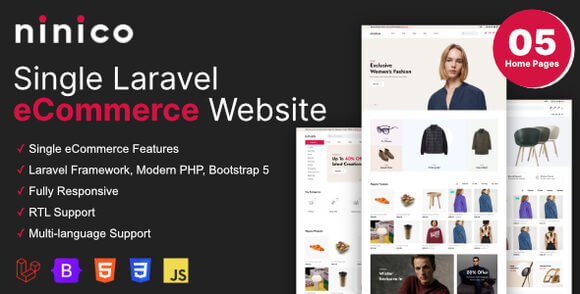 Ninico v1.7.9 Nulled - Minimal Laravel eCommerce Shop PHP Script
