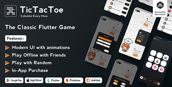 Tic Tac Toe v1.1.1 - The Classic Flutter Tic Tac Toe Game Source
