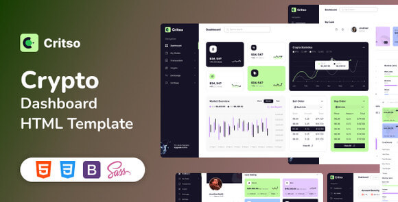 Critso - Crypto Dashboard HTML Template