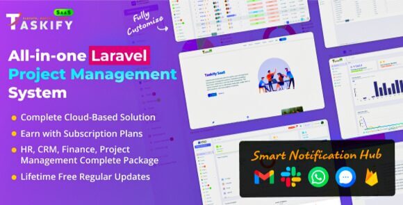 Taskify SaaS v2.0.0 - Project Management System in Laravel Script