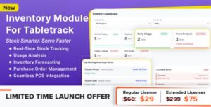 Inventory Module for Tabletrack v1.0.70 - Addon - Nulled PHP Scripts